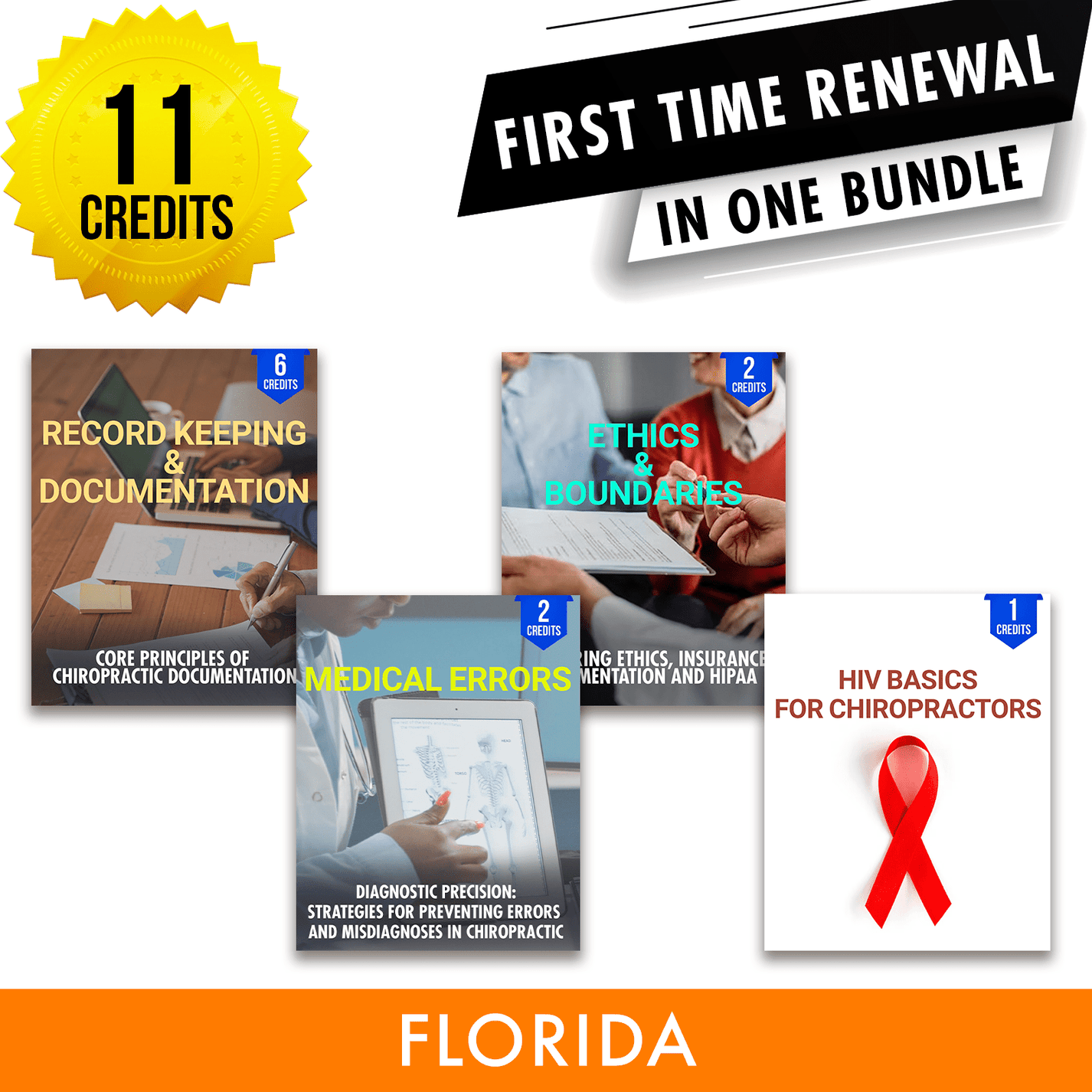 Florida Package 4: First Time Renewal - All Required Chiropractic Cont ...